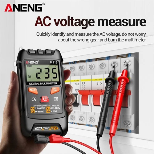 Mini Voltage Meter True RMS Current Voltage Tester Digital Multimeter ...