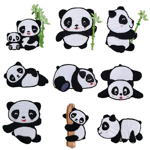 9 Pcs Cute Panda Delicate Sew On Applique Patch Embroidery Patches Women | eBay Australia