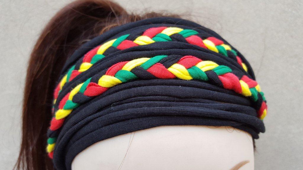 Rasta Headband Jamaica Headband Reggae Festival Rastafarian Hat Rasta ...