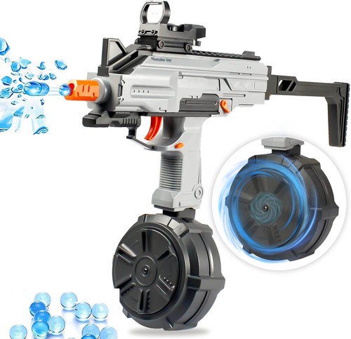 Full Automatic UZI Style Submachine Gun Toy, Electric Gel Blaster for ...