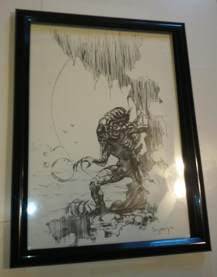 Aliens Poster #54 FRAMED Alien Xenomorph Sketch by Arthur Suydam 1991 x ...