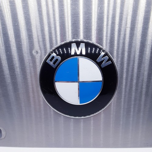 Vintage BMW logo Stainless Steel Chrome Front License Plate enamel | eBay