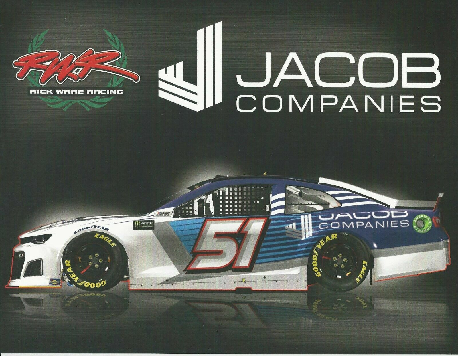 2019 CODY WARE "JACOB COMPANIES CAMARO" #51 NASCAR MONSTER ENERGY ...
