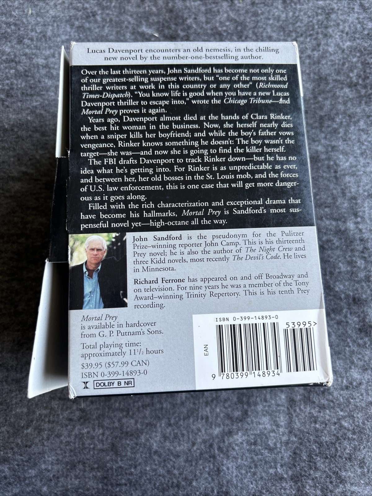 John Sandford Mortal Prey Audiobook 8 Cassettes Tapes Unabridged ...