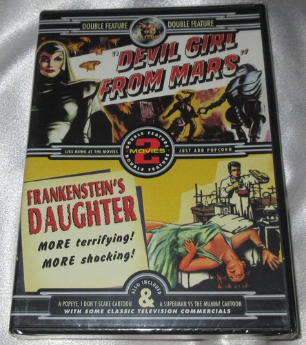 Devil Girl from Mars + Frankenstein's Daughter Double Feature Horror ...