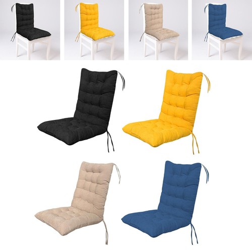 Dining Chair Cushion Back Support Solid Color Indoor Outdoor Recliner ...