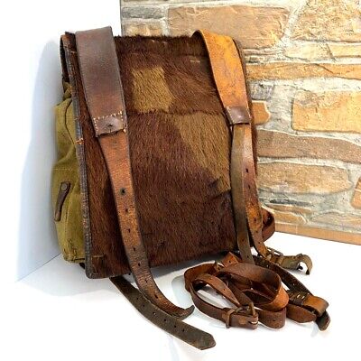 WW2 M39 German Backpack Pony Fur Tornister Rucksack With Straps ...