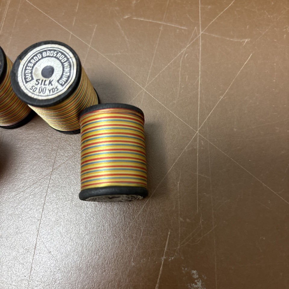 Vintage Gudebrod Rod Wrapping Silk Thread 4 Spools Multicolor | eBay