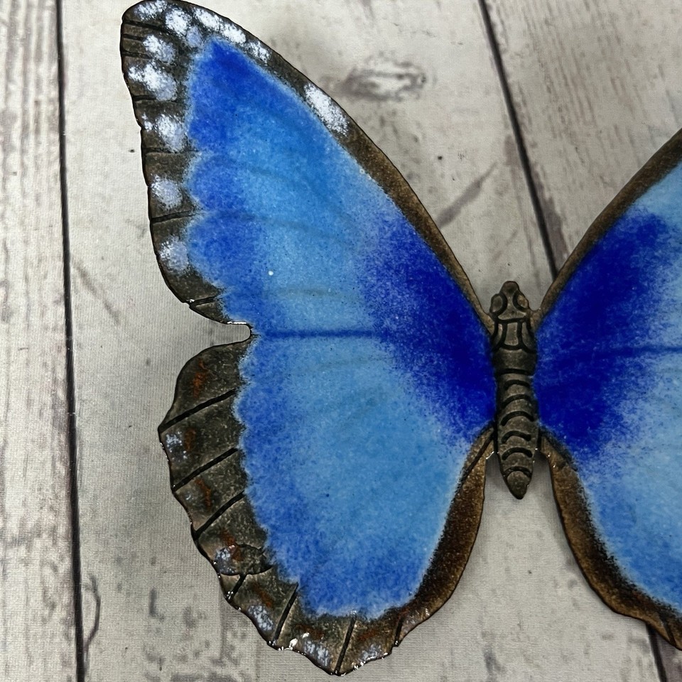 Bovano Of Cheshire Blue Morpho Butterfly Wall Sculpture | eBay