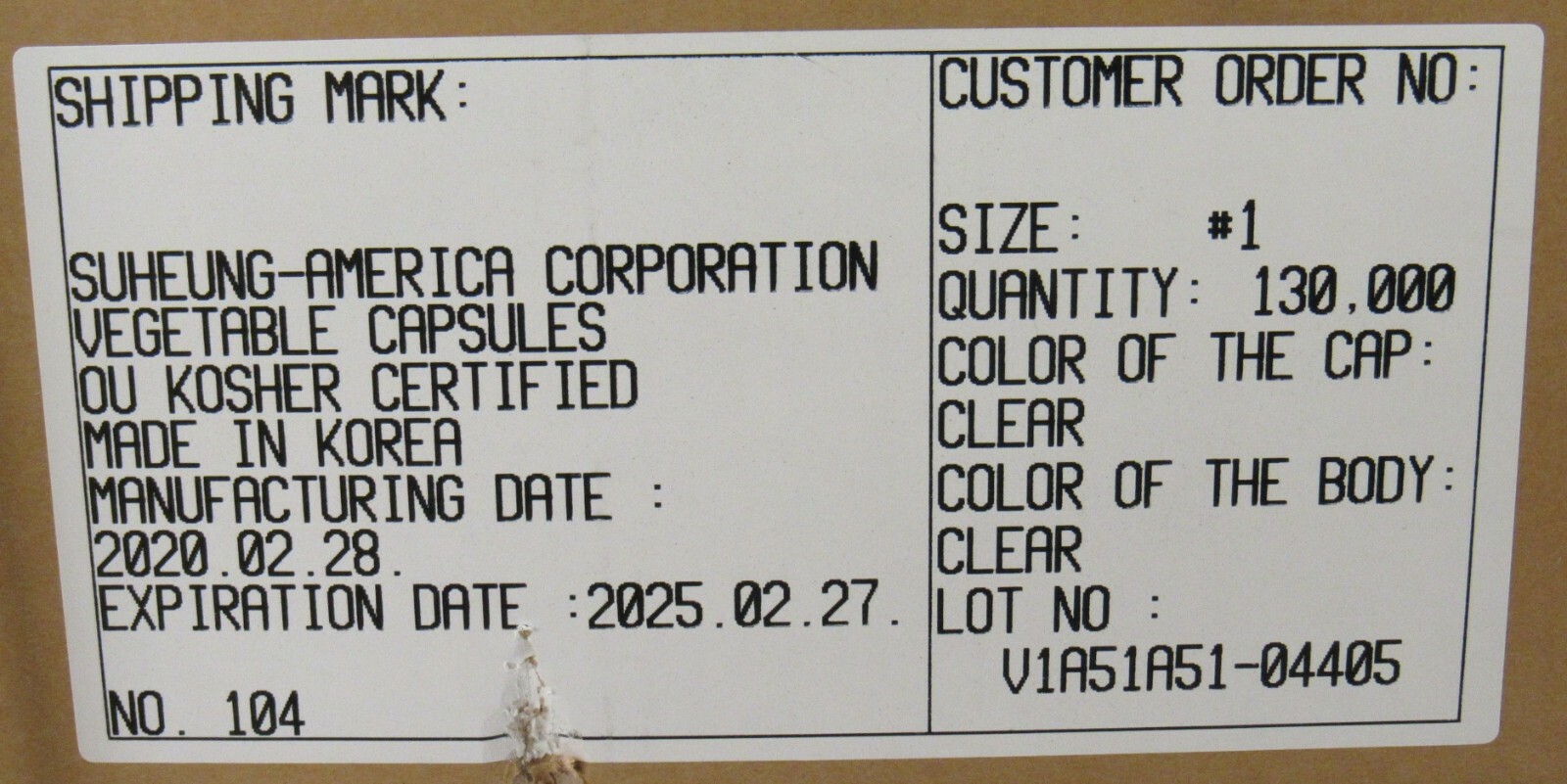 NEW 130,000 Embo Caps VG (NS) EMPTY Vegetarian HPMC Capsules Size 1 ...