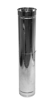 Twin Wall Telescopic Pipe Chimney Insulated Flue Liner Stove Rigid Pipe ...