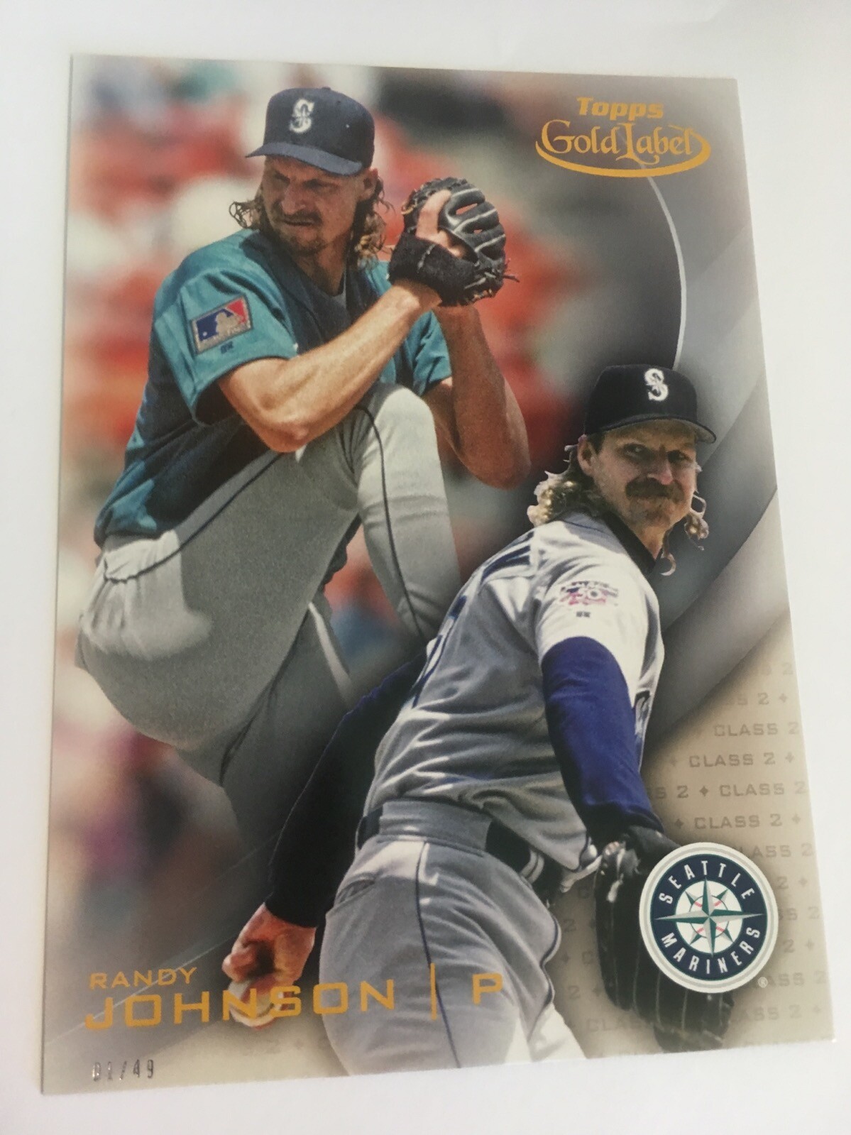 2016 Topps Gold Label Jumbo 5x7 Randy Johnson Mariners 89 #’d 01/49 ...