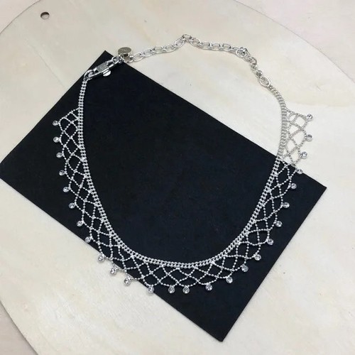 Givenchy formal crystal lace necklace choker or collar, elegant ...