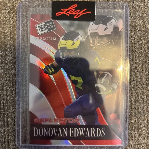 2024 Leaf Press Pass Football Proof 1/1 Red - Donovan Edwards | eBay