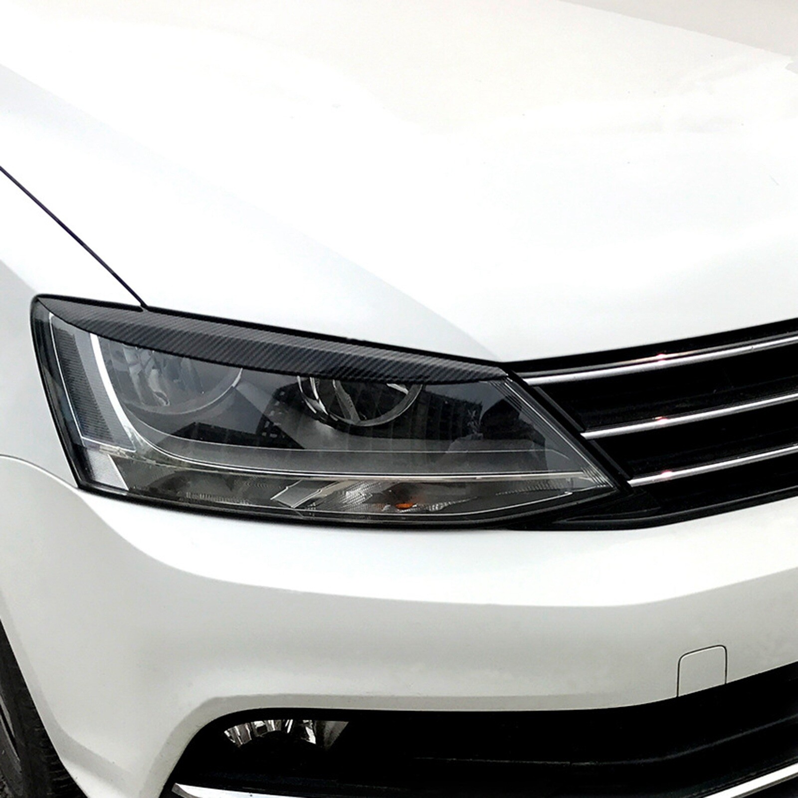 2×Headlight Eyelid Eyebrow Trim Cover Fit For VW Jetta MK6 Sagitar NCS ...