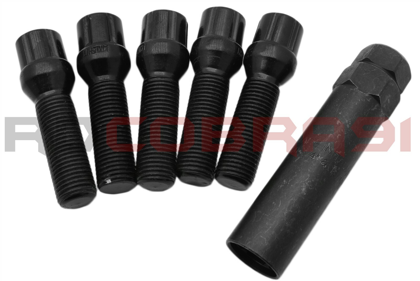 20 Pc Audi Black Spline Lug Bolts 33 MM Shank 14m x 1.5 Extended Length ...
