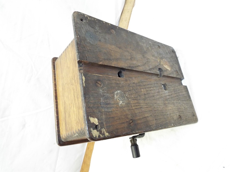 Antique Western Electric Oak Ringer Wall Box Phone Bells Telephone ...
