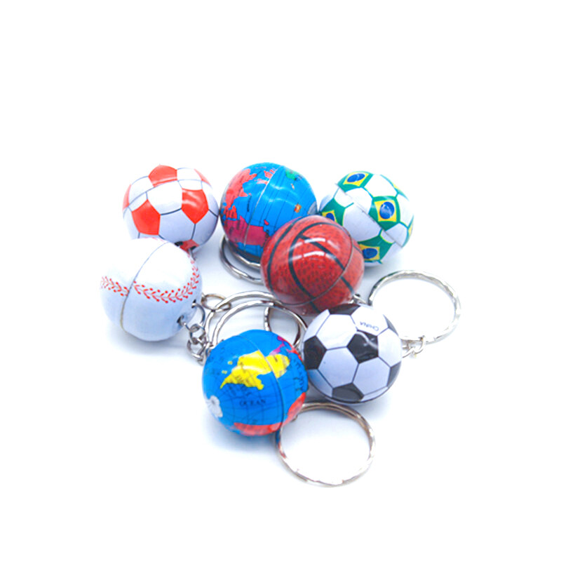 Mini Ball Keychain Football Basketball Baseball Keyring Bag Pendant Key ...