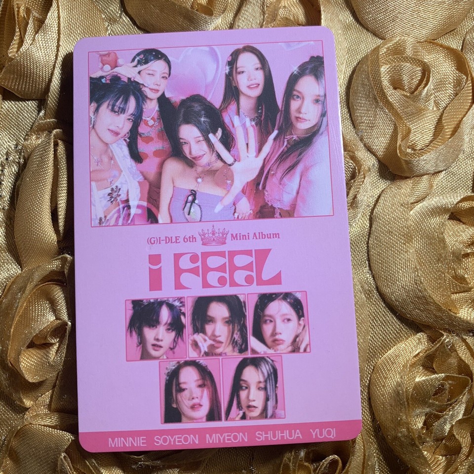 YUQI (G)I-DLE FEEL Edition Celeb K-POP Girl Photo Card BLACK Glam | eBay