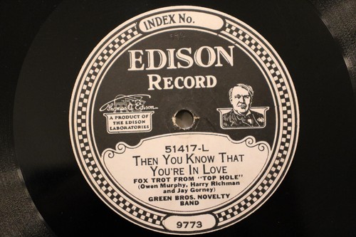 EDISON 51417 GREEN BROS BAND Then You Know That You're In Love / Rose ...