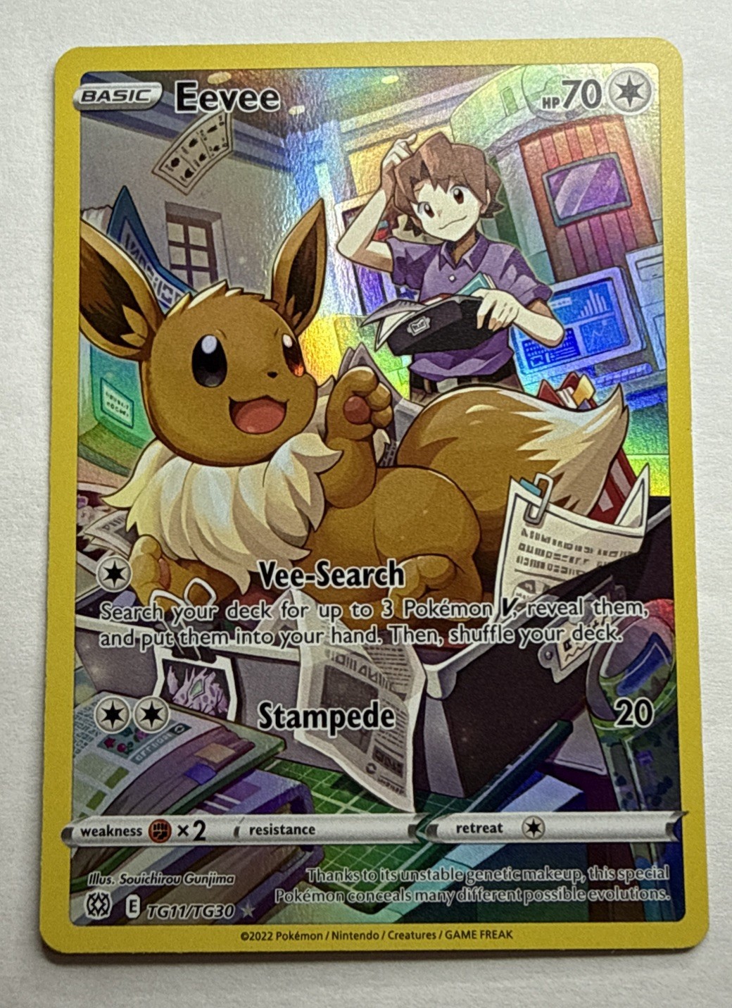 Eevee TG11/30 - Trainer Gallery Rare Holo Card | Brilliant Stars ...