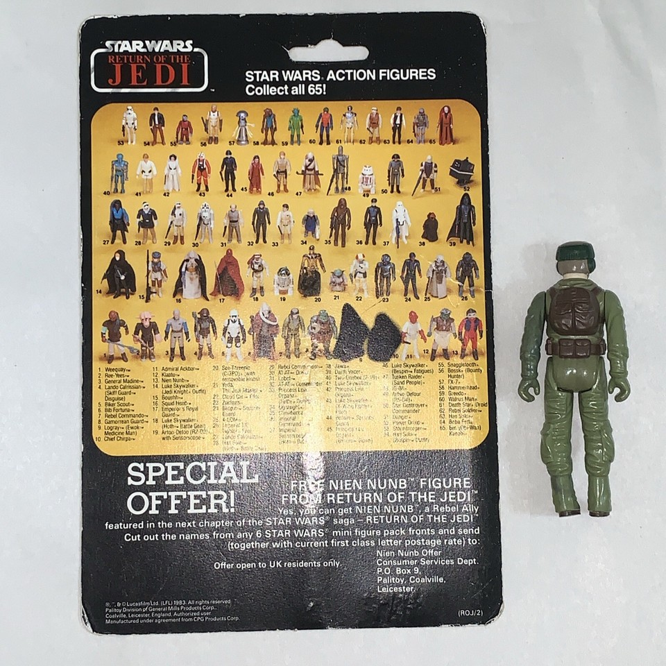 Star Wars Vintage Rebel Commando Figure With Original Card Back UK ...