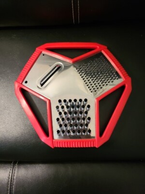 6 Sided Kitchen Food Vegetable Cheese Grater Slicer Zester Red | eBay