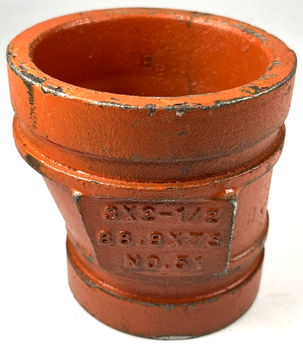 Victaulic - 3x2-1/2 Grooved Eccentric Reducer Pipe Coupling - 88.9x73 ...