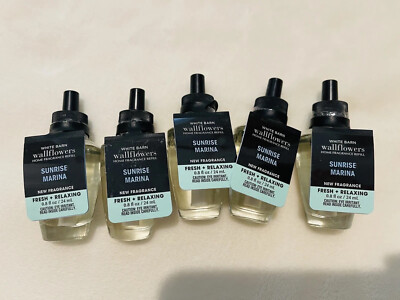 5x New Bath & Body Works Wallflowers sunrise 🌅 Marina Diffuse Refill ...