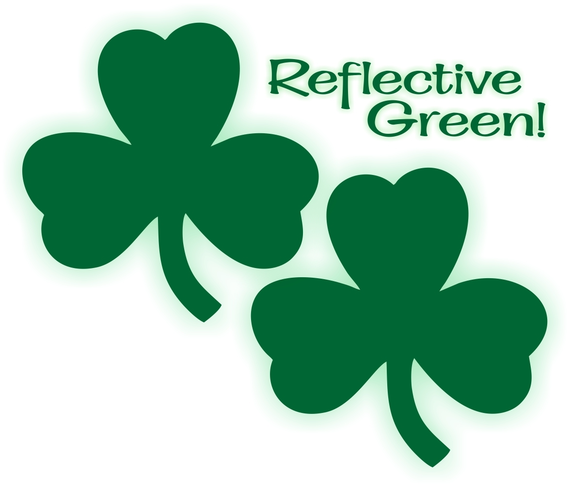 pair 3-inch REFLECTIVE SHAMROCK Vinyl Decals | Stickers | Hard Hat ...