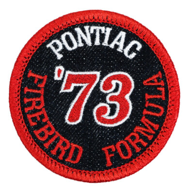 1973 Pontiac Firebird Formula Embroidered Patch Black/Red Iron-On Sew ...