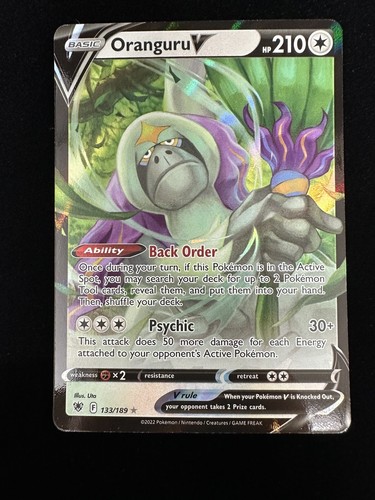 Oranguru V Astral Radiance 133/189 Holo Ultra Rare Pokémon TCG Card ...