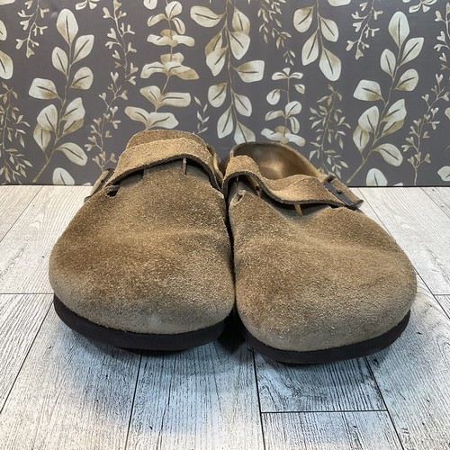 Betula Birkenstock Boston Clogs Light Brown Tan Suede Size 37 L6 M5 | eBay
