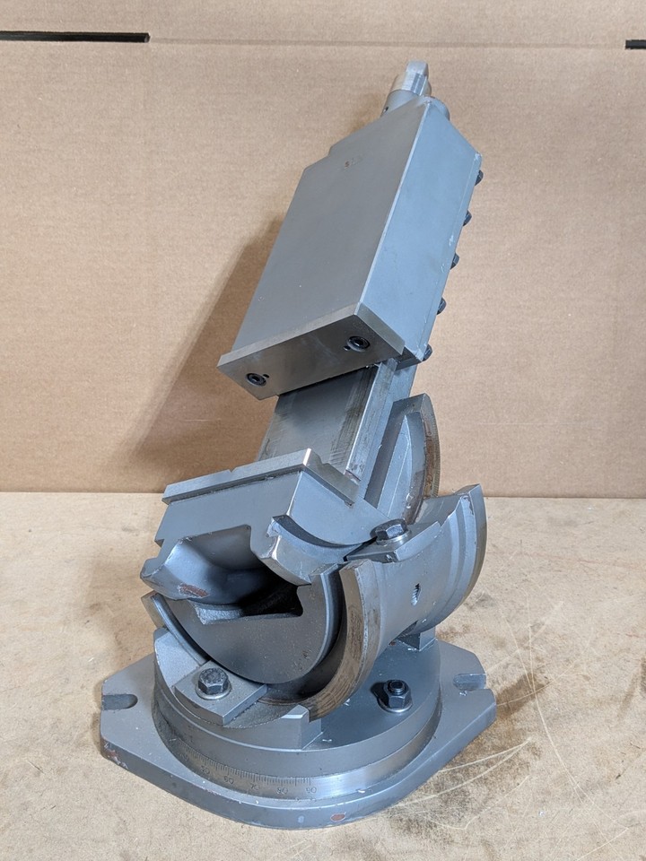 Precision 3-Axis Tilting Machine Vise w/ Swivel Base 6" Jaw Width 6 ...