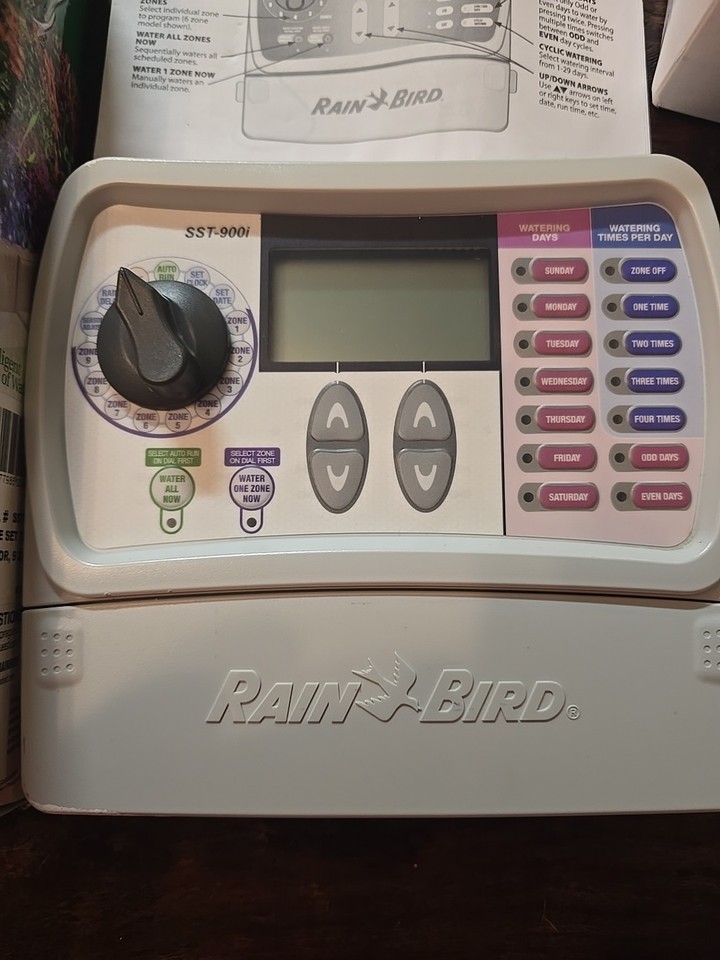 Rain Bird SST-900in 9-Zone Indoor Timer Irrigation Sprinkler Controller ...
