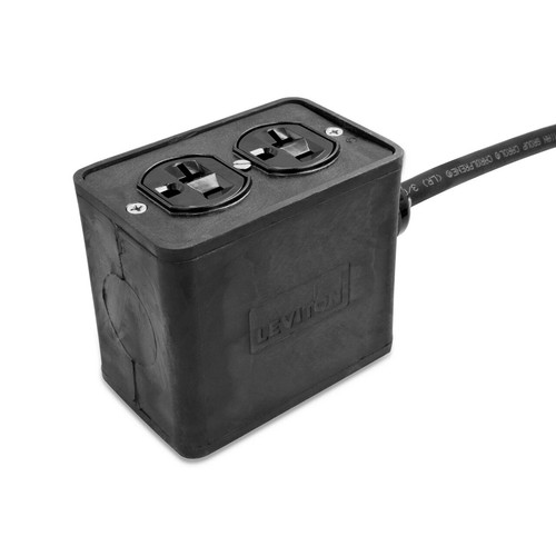 Hand-Built Cable PowerCon Gray to 4 Edison Female - Rubberized Quad Box ...