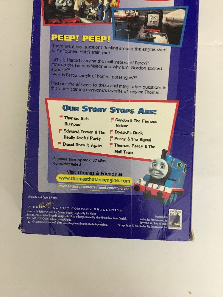 Thomas & Friends Thomas Gets Bumped(VHS 2003)TESTED-RARE VINTAGE-SHIPS ...
