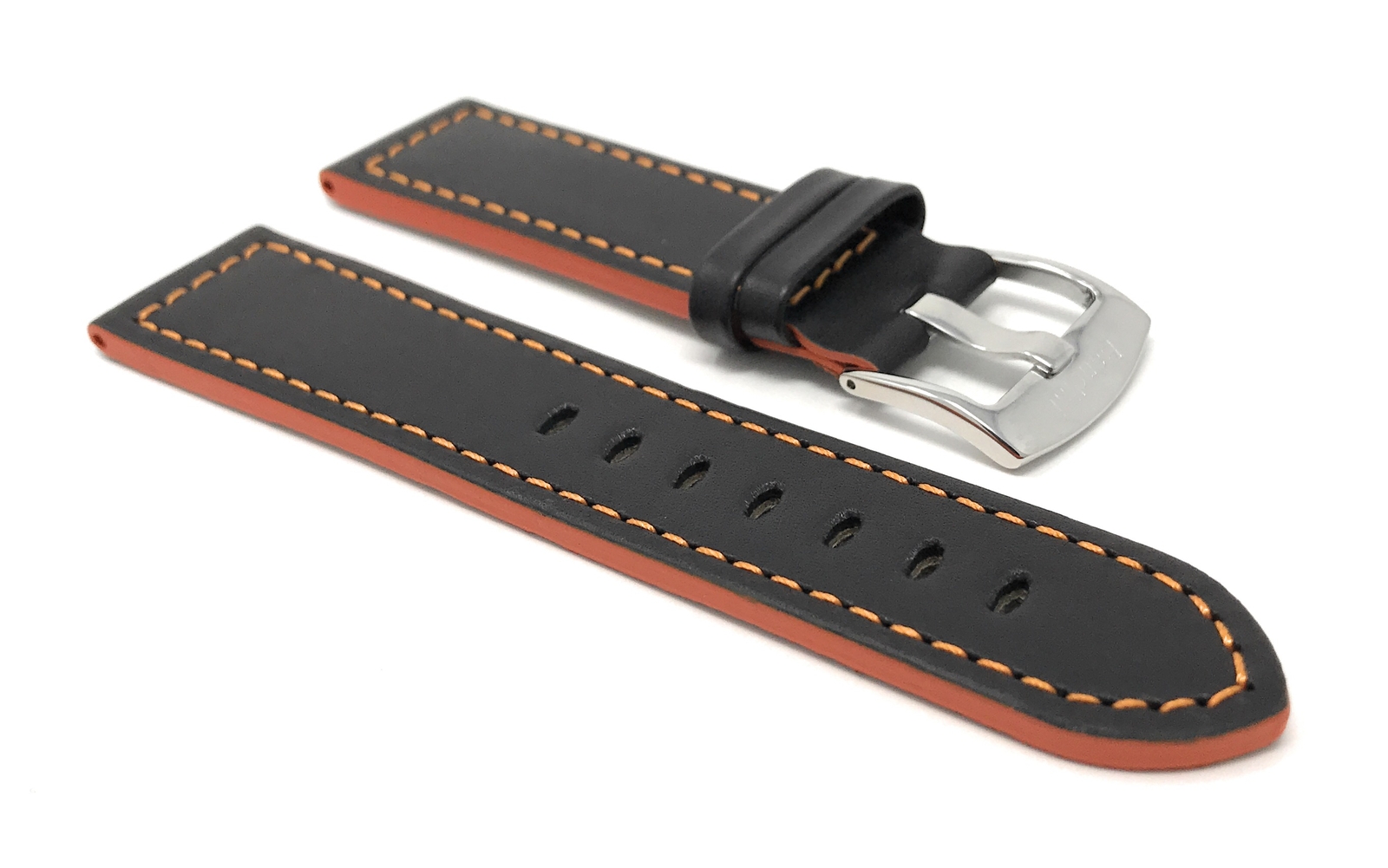 24mm Two-Tone Leather Racing Watch Band for Corum Admirals Cup ...