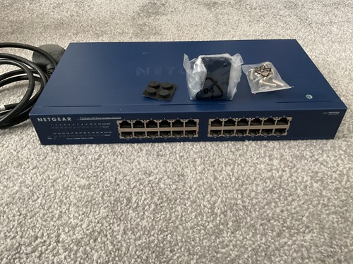 NETGEAR ProSafe JGS524 V2 24-Port Gigabit Ethernet Switch. Inc brackets ...