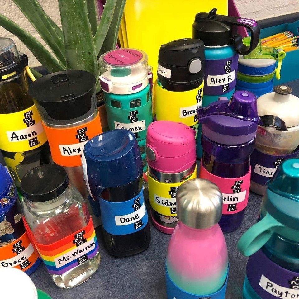 12 Band Party Pack Personalize and Label Drinks: Water Bottes, Reusable ...