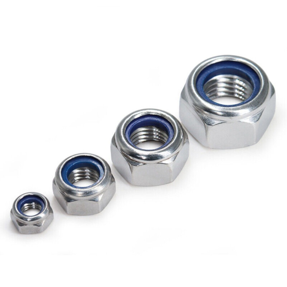 Nylock Nylon Insert Lock Nuts M2 M3 M4 M5 M6 M8 - M30 Hex Full Nut ...