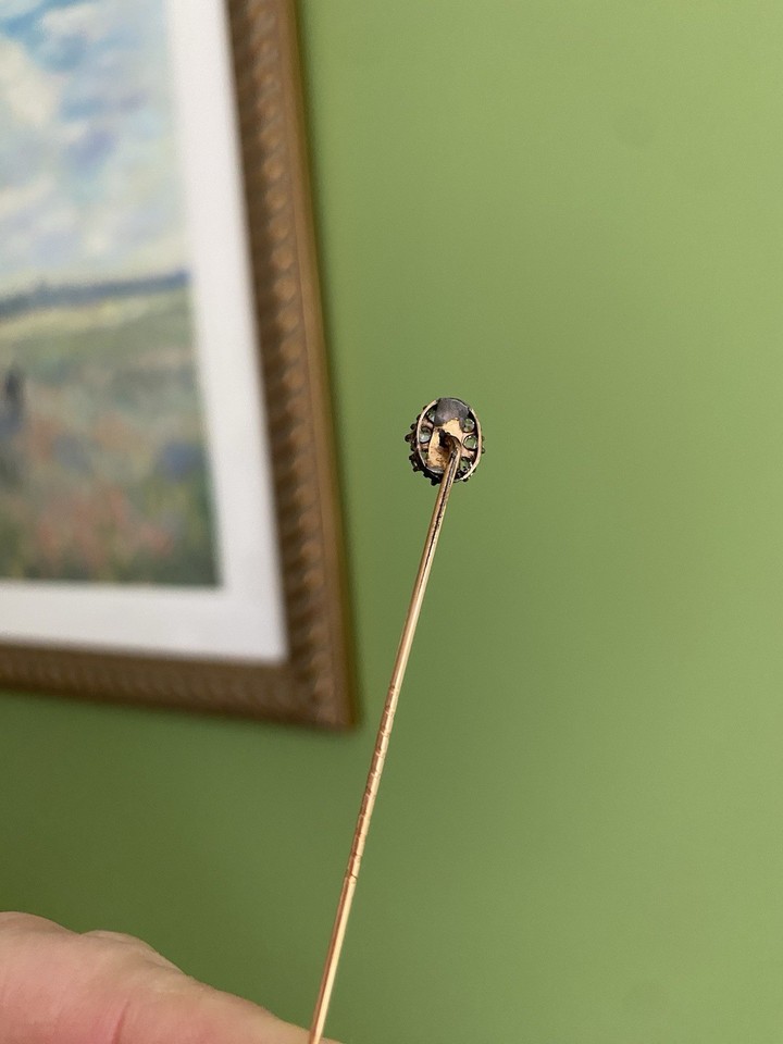 Antique Victorian/Edwardian? Stick Pin Ruby Red Paste Stone Claw Set ...