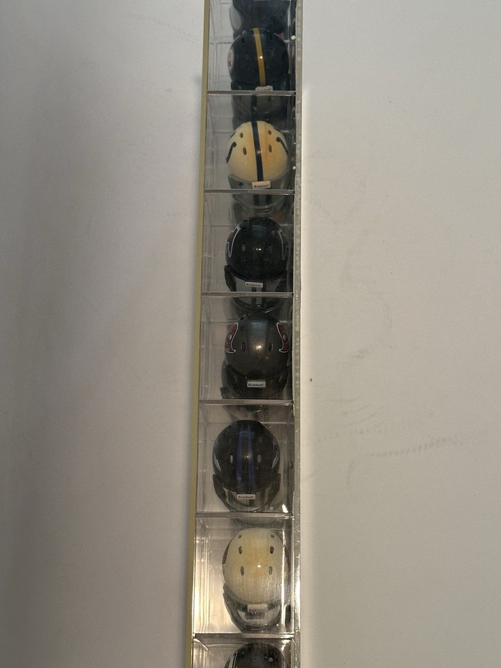 Riddell NFL Mini Football Helmet Display ( Set Of 35 with Display Case ...