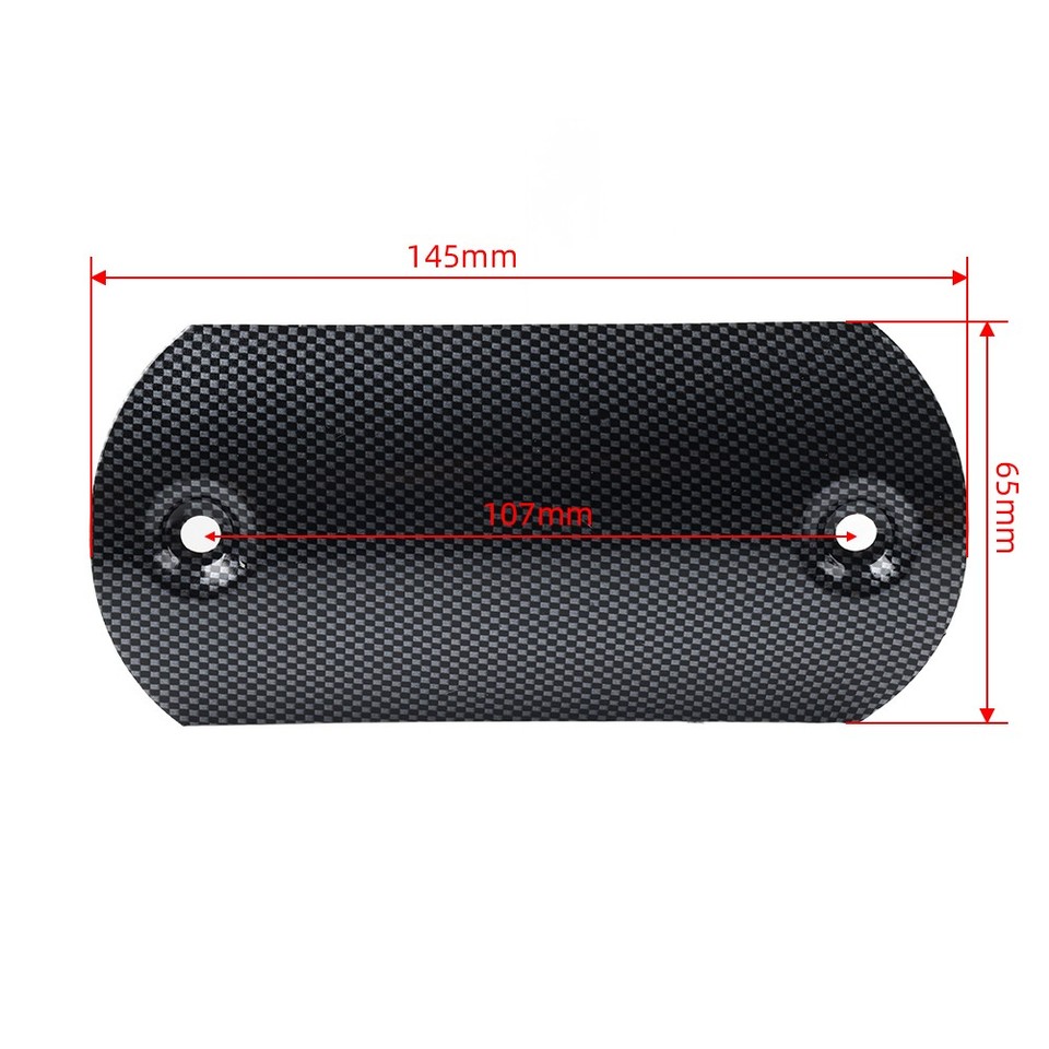1xCarbon Like Motorcycle Exhaust Middle Pipe Heat Shield Cover Muffler ...