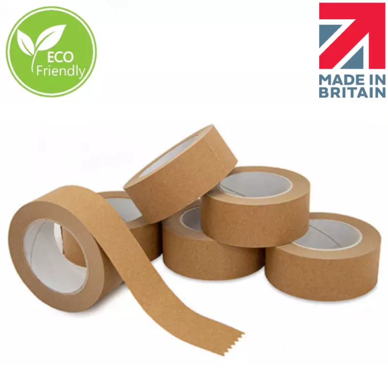 Strong Paper Packaging Tape 50mm | Brown Eco-Friendly Kraft Paper Tape ...