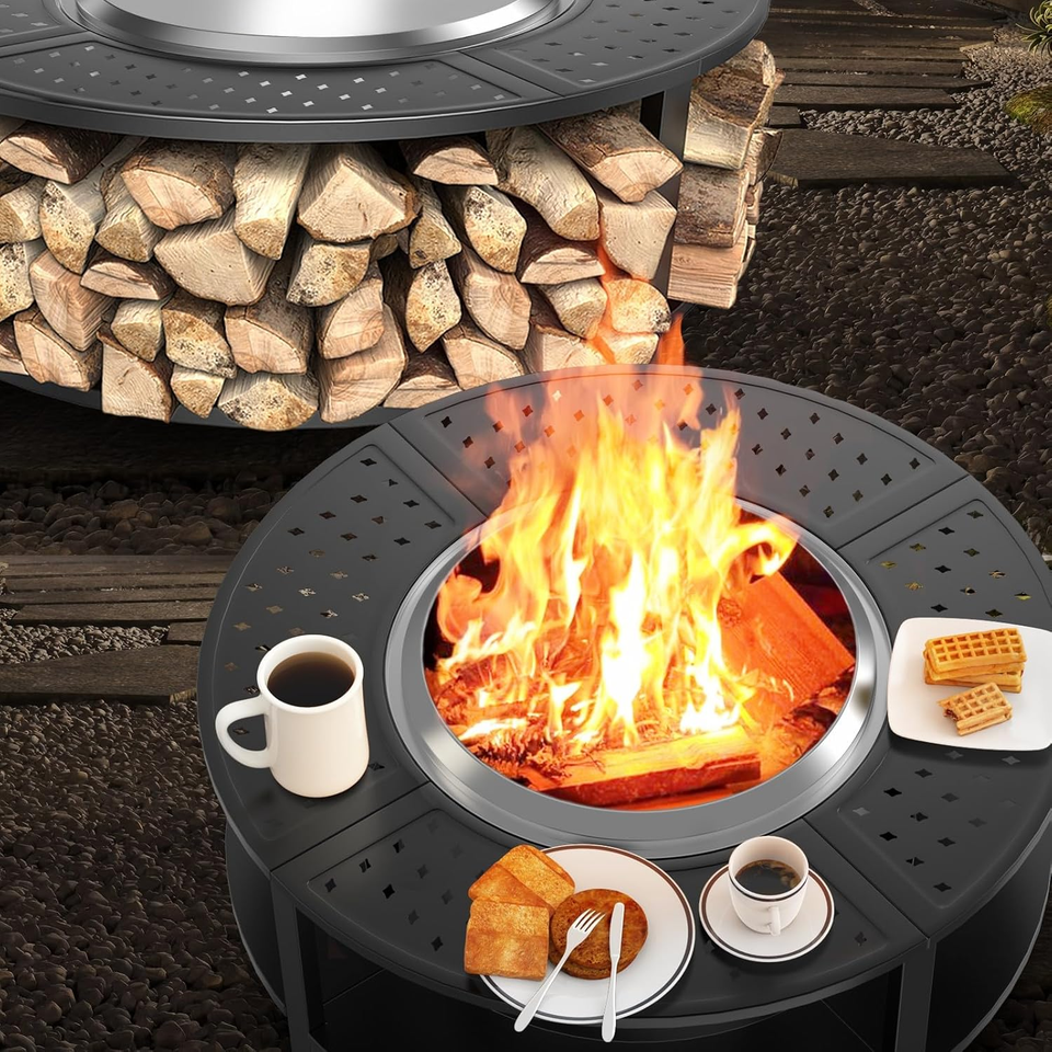 Outdoor 48" Fire Pit Surround Tabletop for Solo Stove Yukon/Bonfire ...