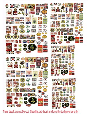 1: 24 1:32 1:43 VINTAGE GAS STATION DECALS FOR DIECAST & MODEL CARS ...