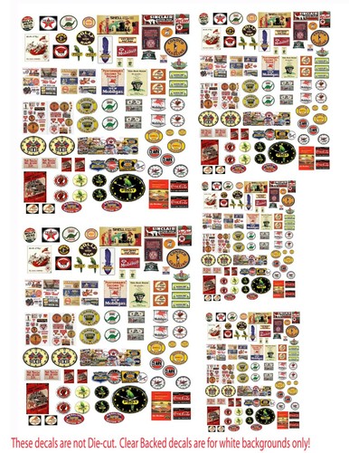 1: 24 1:32 1:43 VINTAGE GAS STATION DECALS FOR DIECAST & MODEL CARS ...