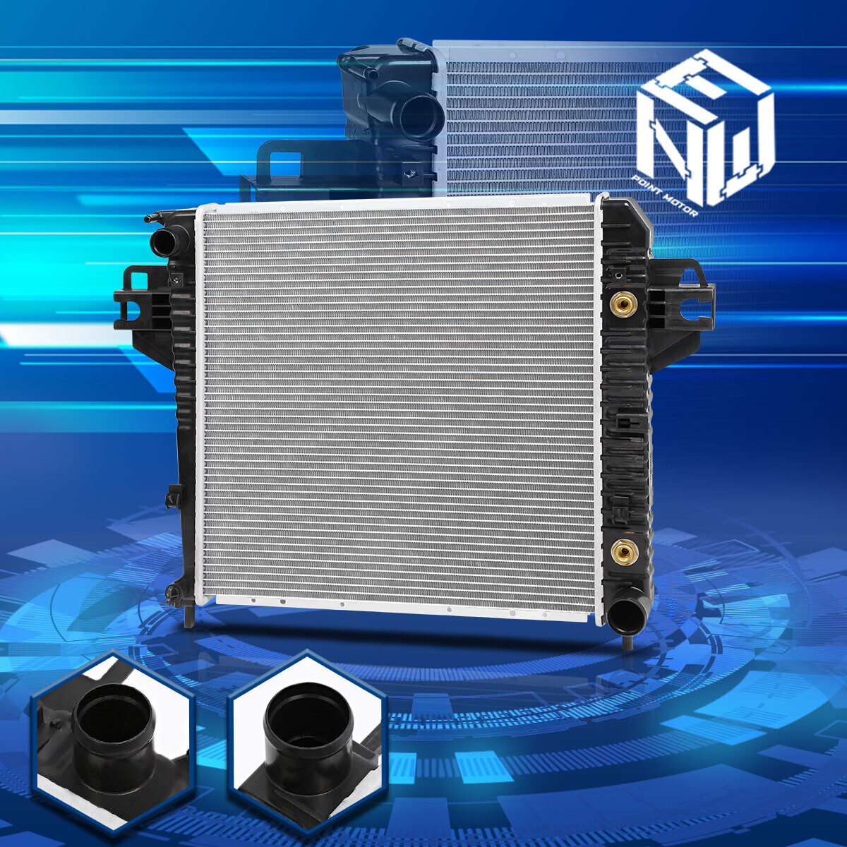 For 02-06 Jeep Liberty 3.7L V6 OE Style Aluminum DPI 2481 Radiator ...