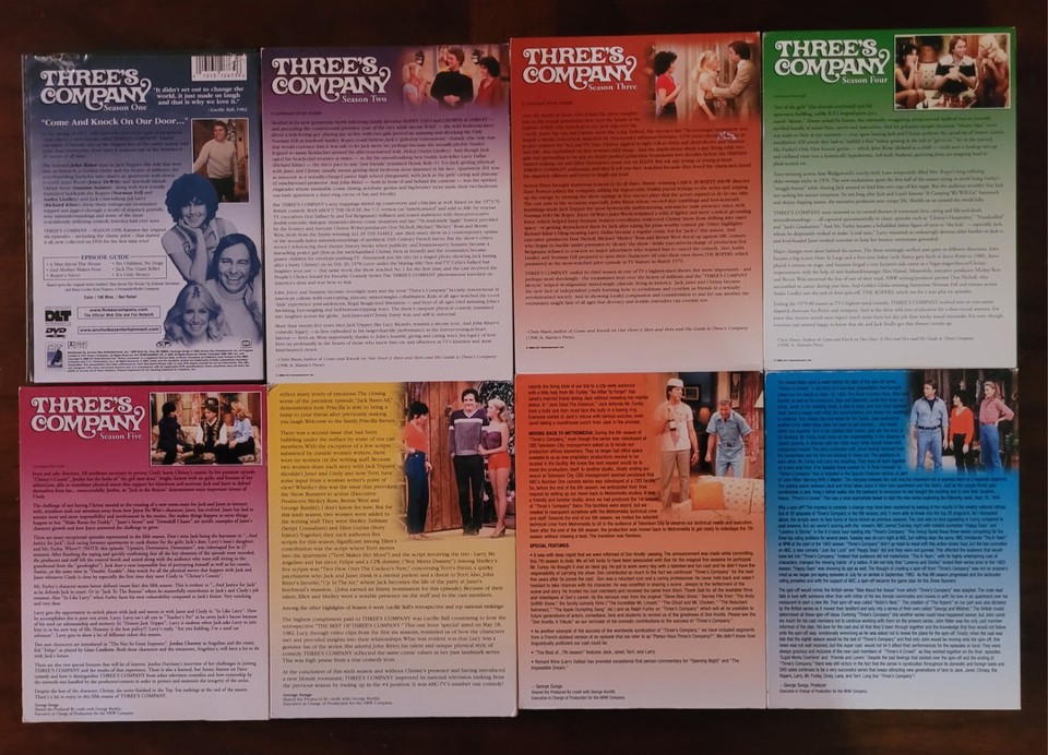 Three's Company Complete Series DVD Seasons 1-8 OOP Anchor Bay 1,2,3,4 ...